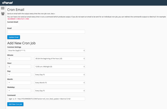 How To Setup Cron for Auto Feed update? - WebAppick