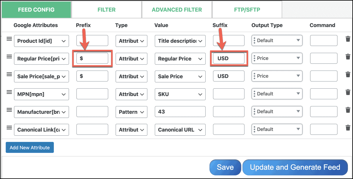 How To Add Currency Code Or Symbol To Price Into Feed Webappick