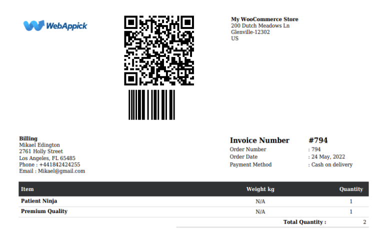 How to Print a Packing Slip in WooCommerce - WebAppick