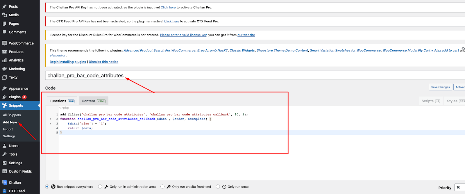 Resize Barcode or QR Code Reposition Challan Invoice Header