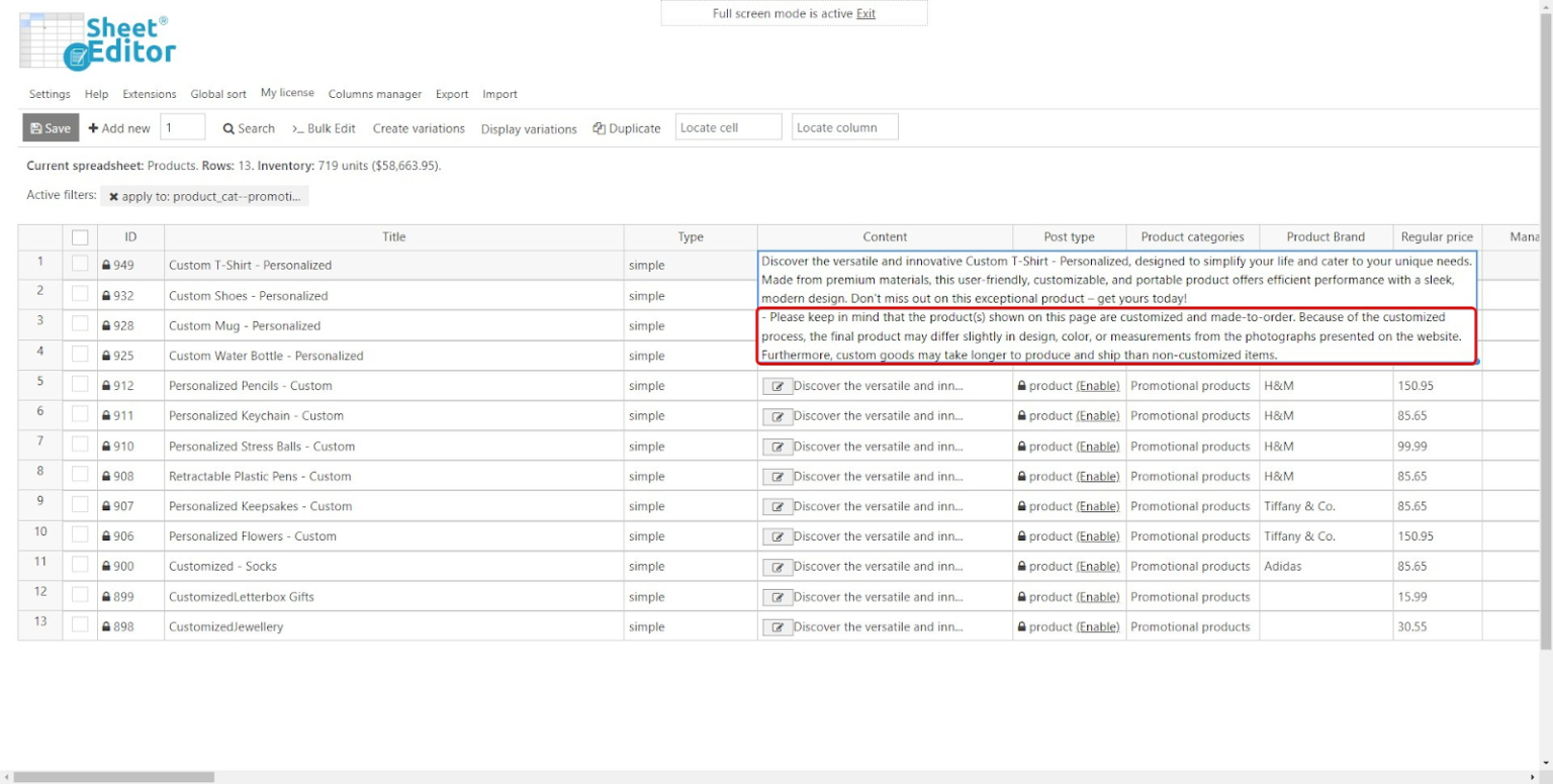 How to Bulk Edit Product Descriptions in WooCommerce