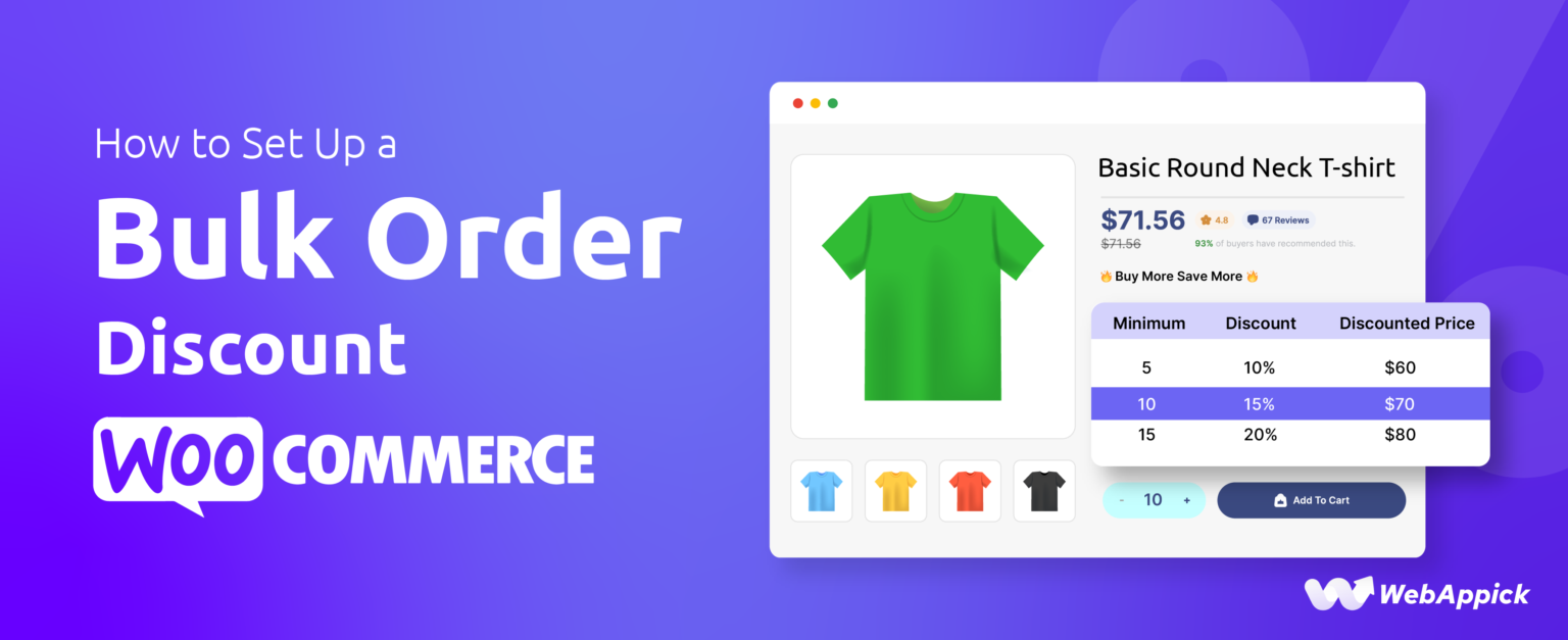 How to Set Up a Bulk Order Discount WooCommerce (Easy Steps) - WEBAPPICK