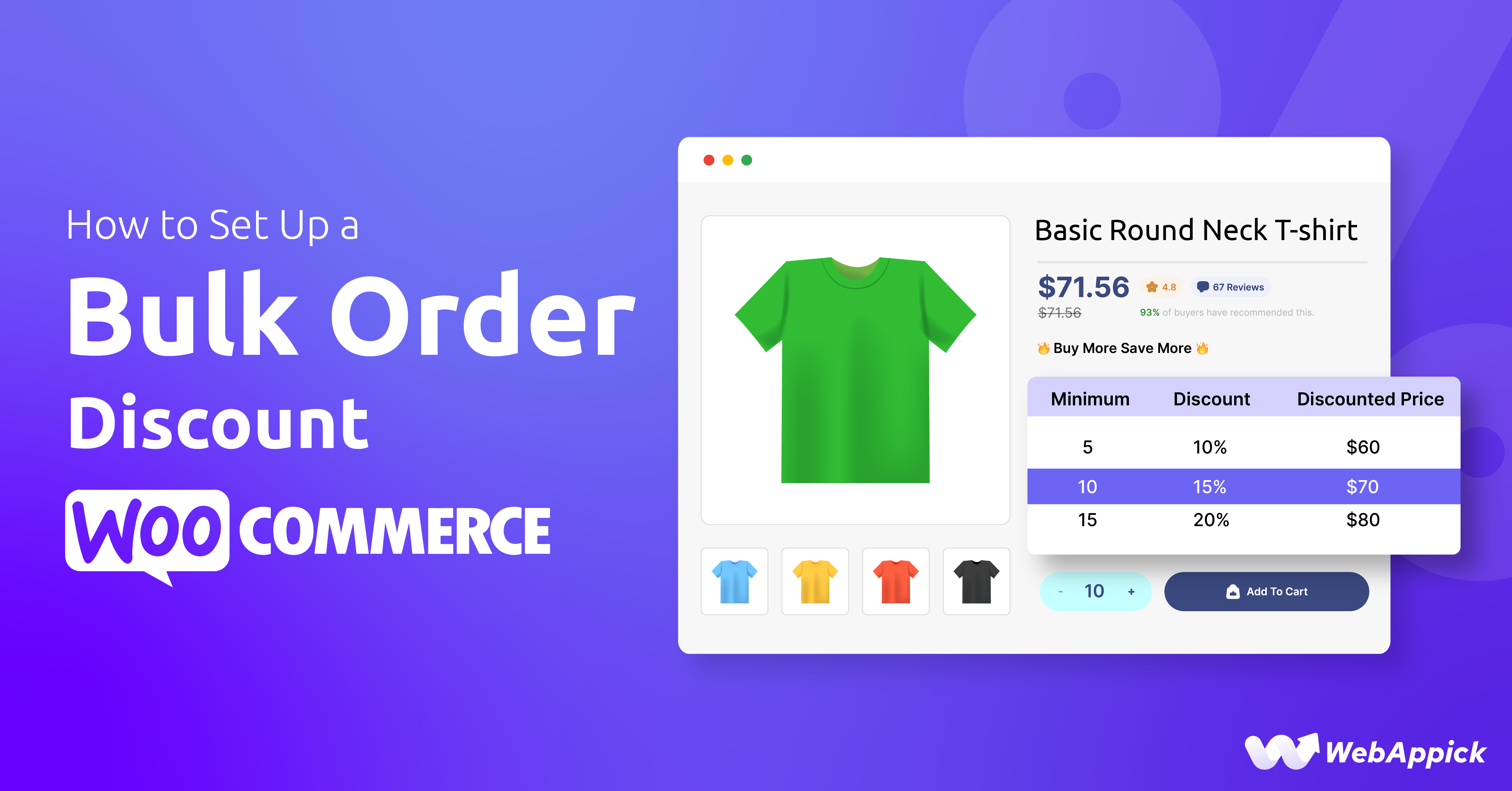 How to Set Up a Bulk Order Discount WooCommerce (Easy Steps) - WEBAPPICK