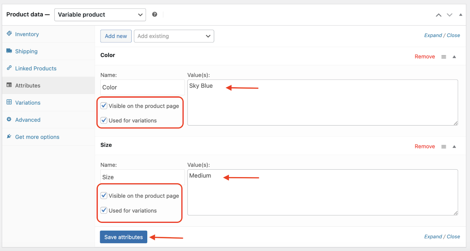 5 Go To The Variations Tab Click Generate Variations ” And Select The Specific Combination