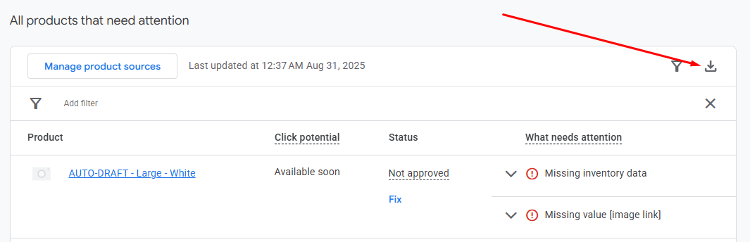 Fix Missing Product Description in Merchant Center
